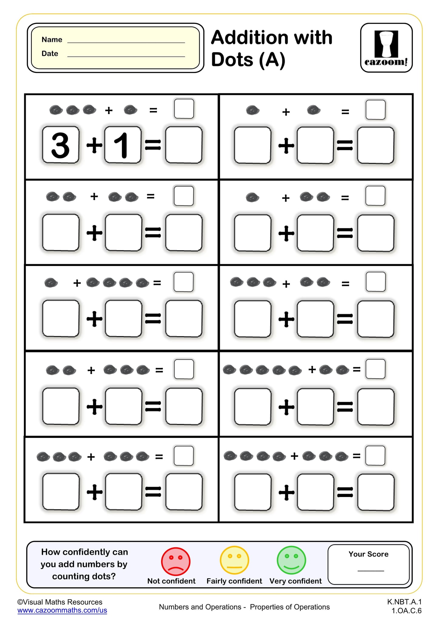Addition Coloring (D) | PDF printable Addition Worksheets