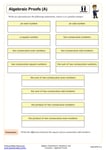 Algebraic Proofs (A) Worksheet | Fun and Engaging Algebra II PDF Worksheets