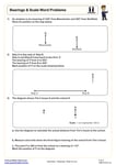 Bearings and Scale Word Problems Worksheet | 7th Grade PDF Worksheets