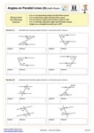 Calculating Angles on Parallel Lines with Transversals (A) Worksheet ...