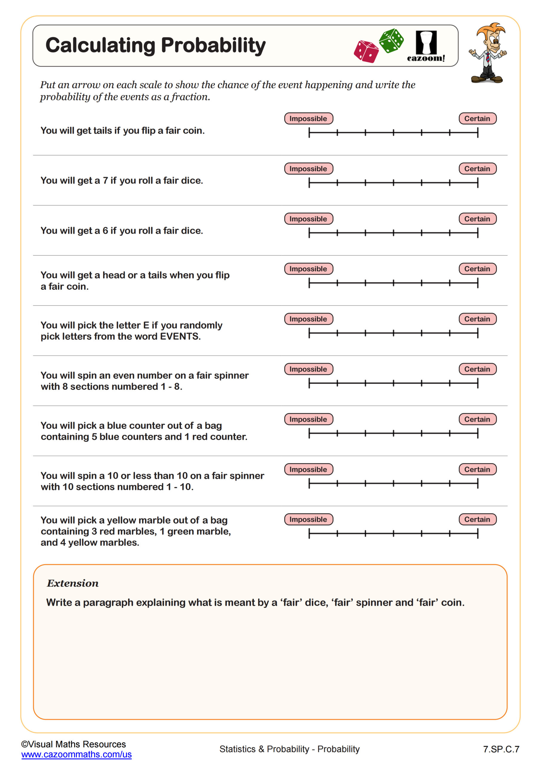 Middle School Probability Worksheets | PDF Printable Worksheets ...