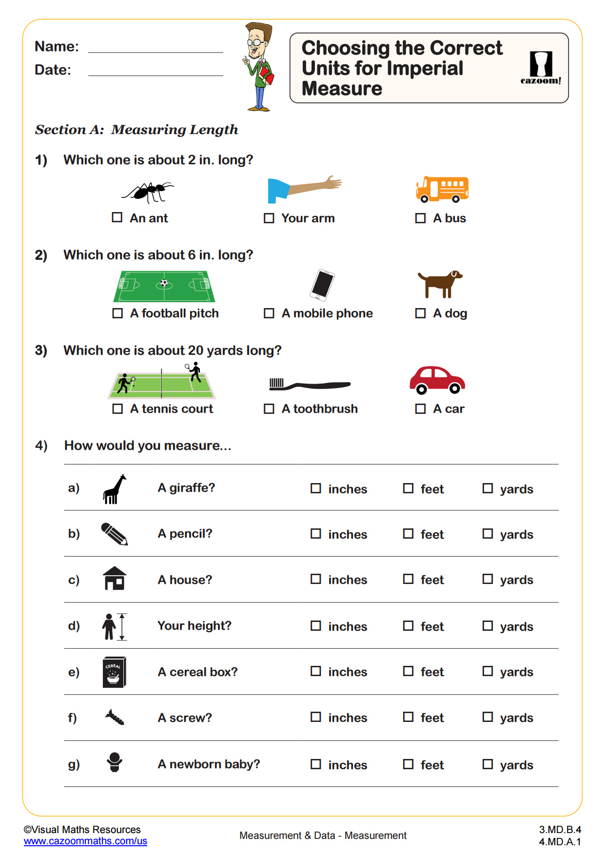 Choosing the Correct Units for Imperial Measure | Fun and Engaging 2nd ...