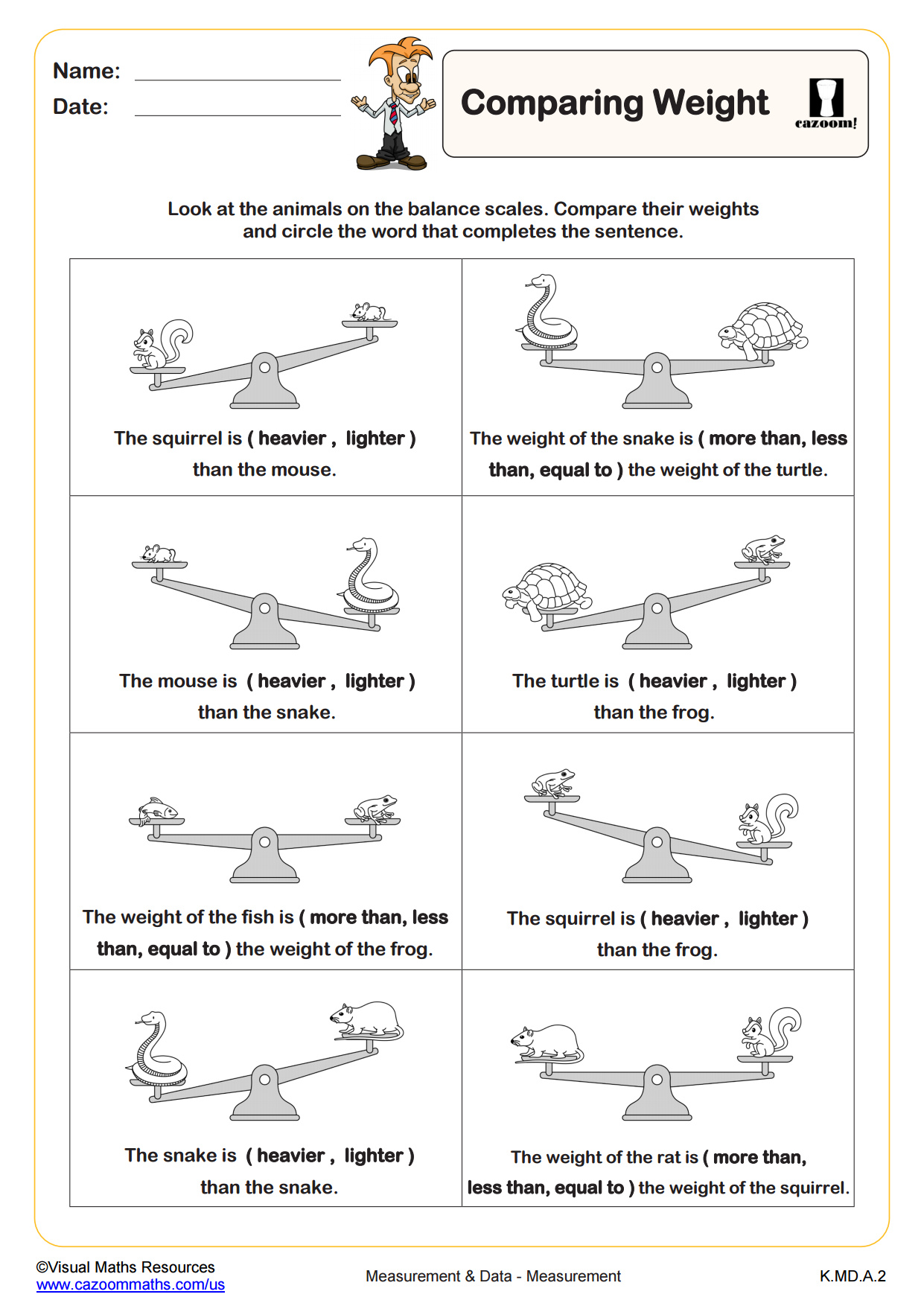 Choosing the Correct Units of Measure | 2nd Grade PDF Measurement and ...