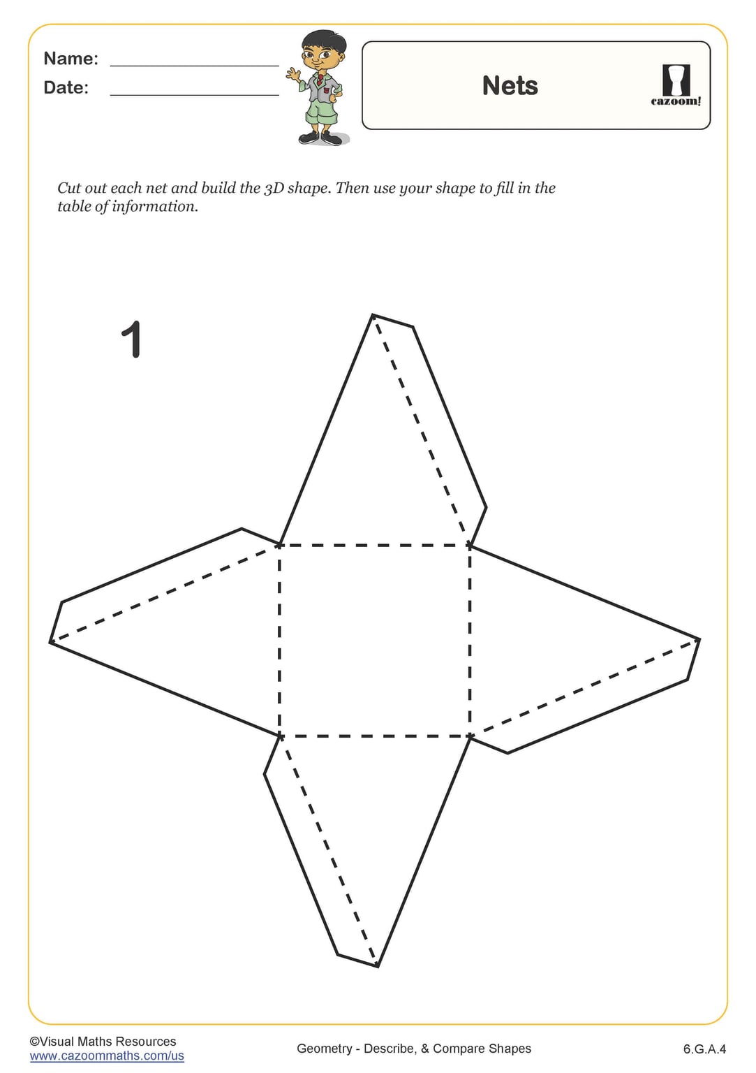 Nets | Fun and Engaging 6th Grade PDF Worksheets