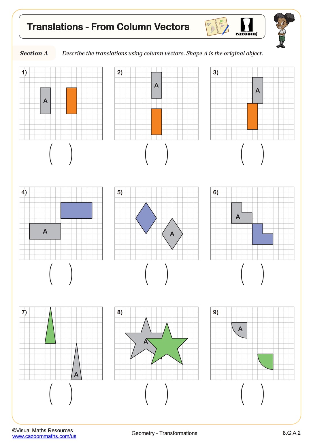 Describing Translations of Figures Worksheet | PDF Printable Geometry ...