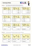 Exchange Rates Worksheet | PDF Printable Number & Operations Worksheet