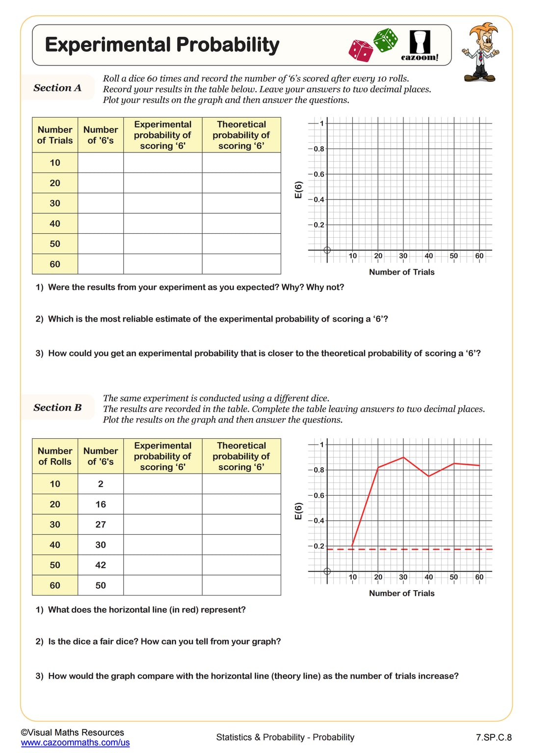 Expected Outcomes Worksheet | 7th Grade PDF Worksheets