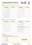 Finding nth Terms from Patterns Worksheet | PDF Printable Algebra Worksheet