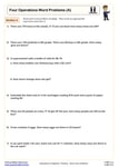 Four Operations Word Problems (A) Worksheet | PDF Printable Operations ...