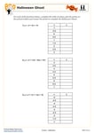 Halloween Ghost Worksheet | Fun and Engaging Algebra II PDF Worksheets