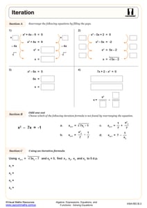 Iterative Formula Worksheet | Fun and Engaging Algebra I PDF Worksheets
