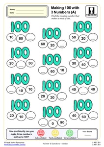 Making 28 (Blanks) | 1st Grade PDF Addition Worksheets