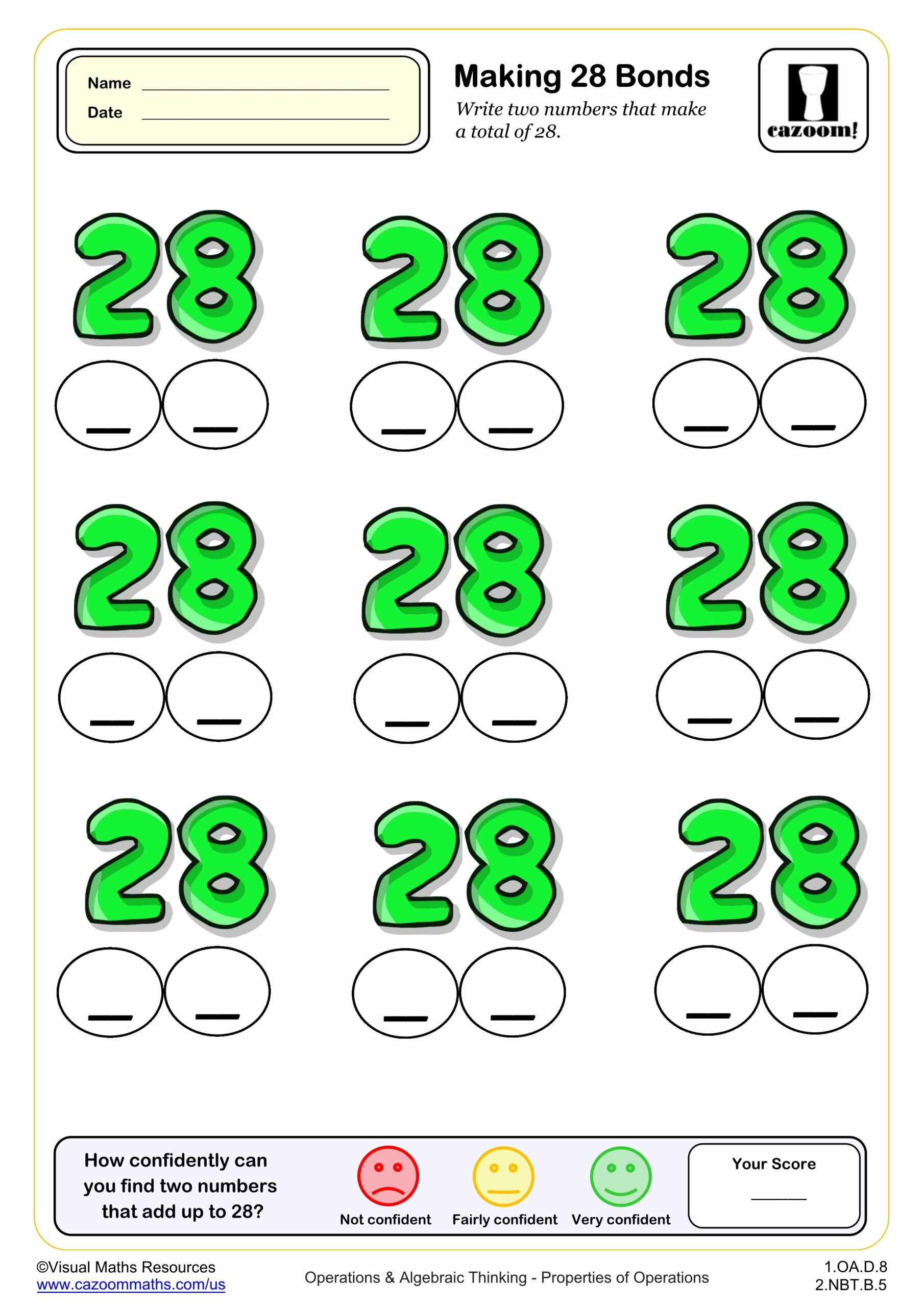 Operation Grid Blanks 5 x 5 | FREE Teaching Resources | Cazoom Math