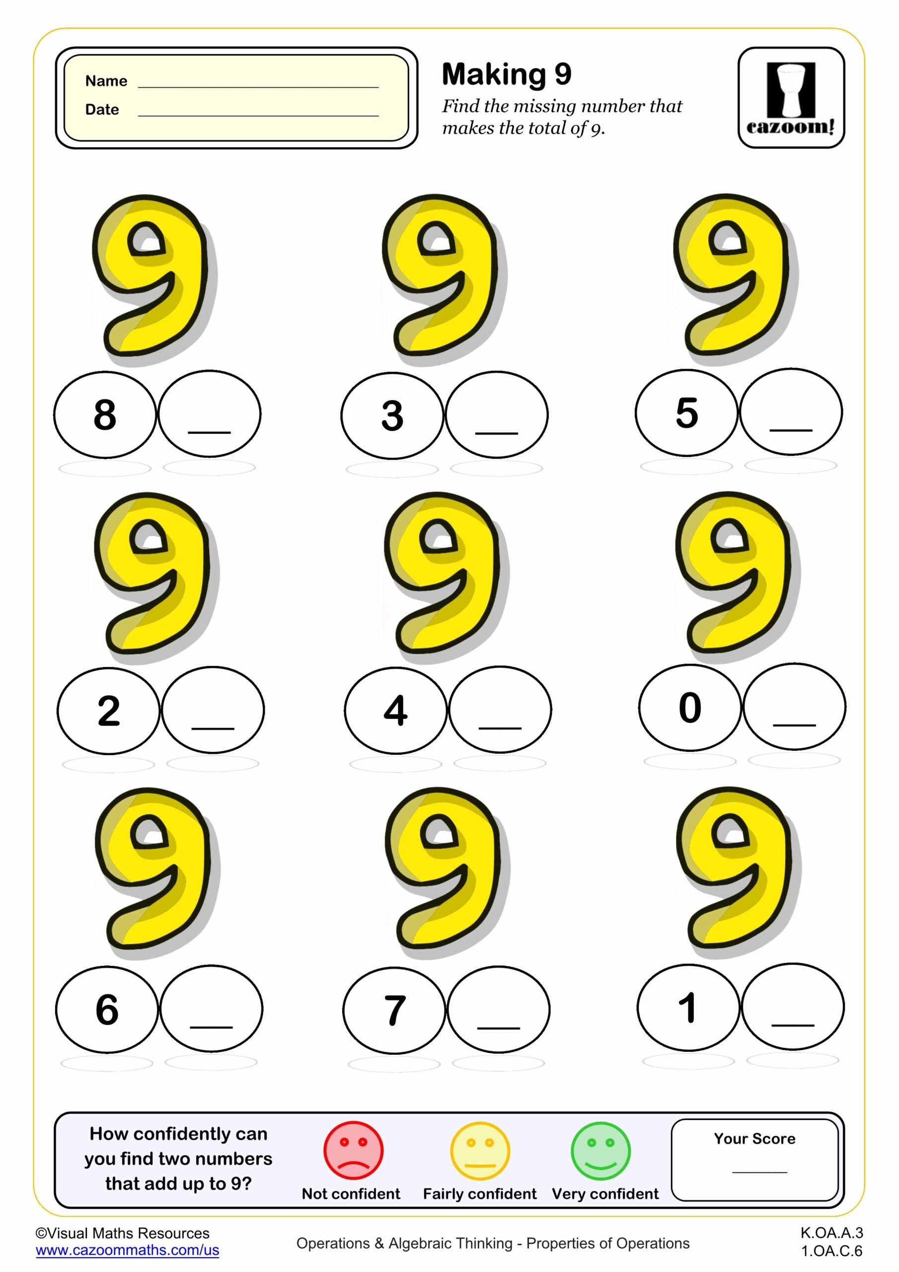 Kindergarten Addition Worksheets | Cazoom Math