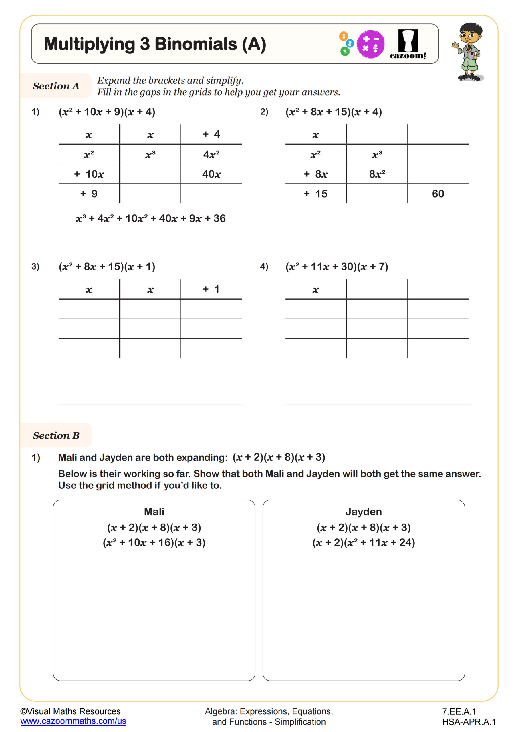 Graphing Cubic Functions Worksheet | PDF Printable Algebra Worksheet ...