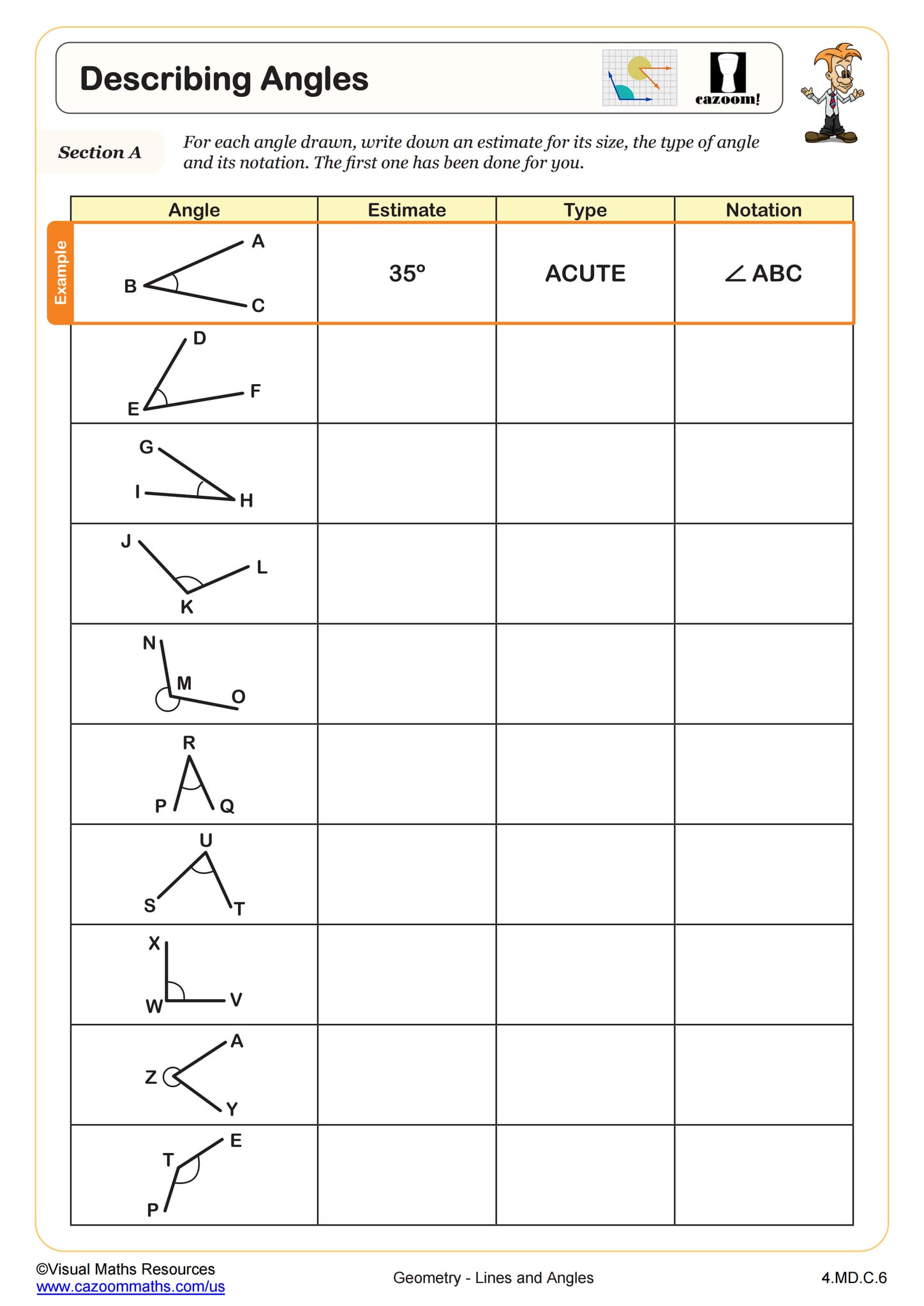 Naming Sets (B) Worksheet | Fun and Engaging Geometry PDF Worksheets