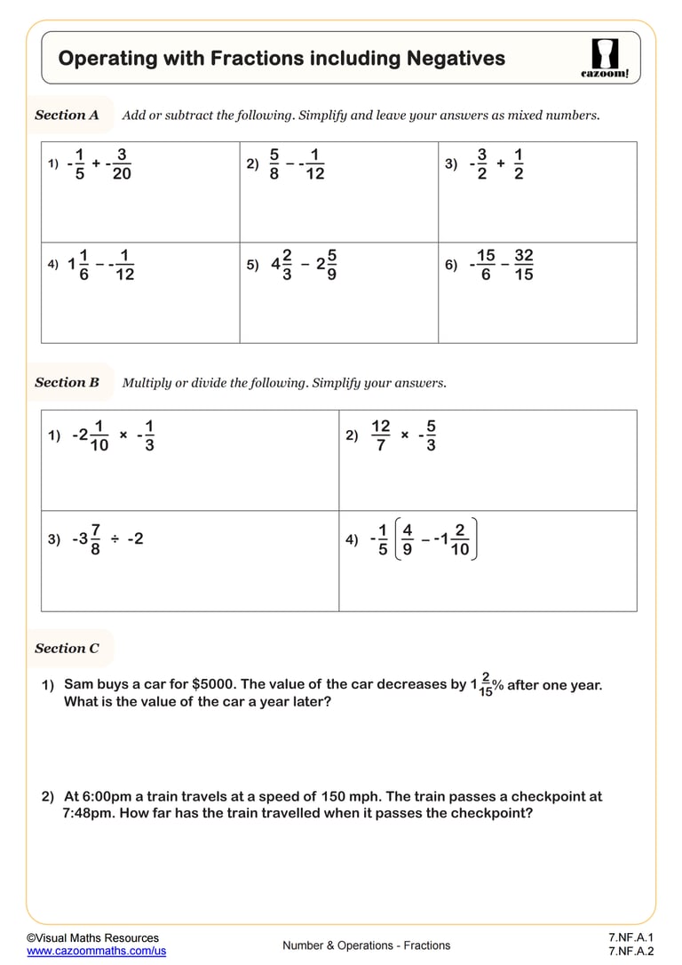 Operations with Scientific Notation Word Problems Worksheet | 8th Grade ...