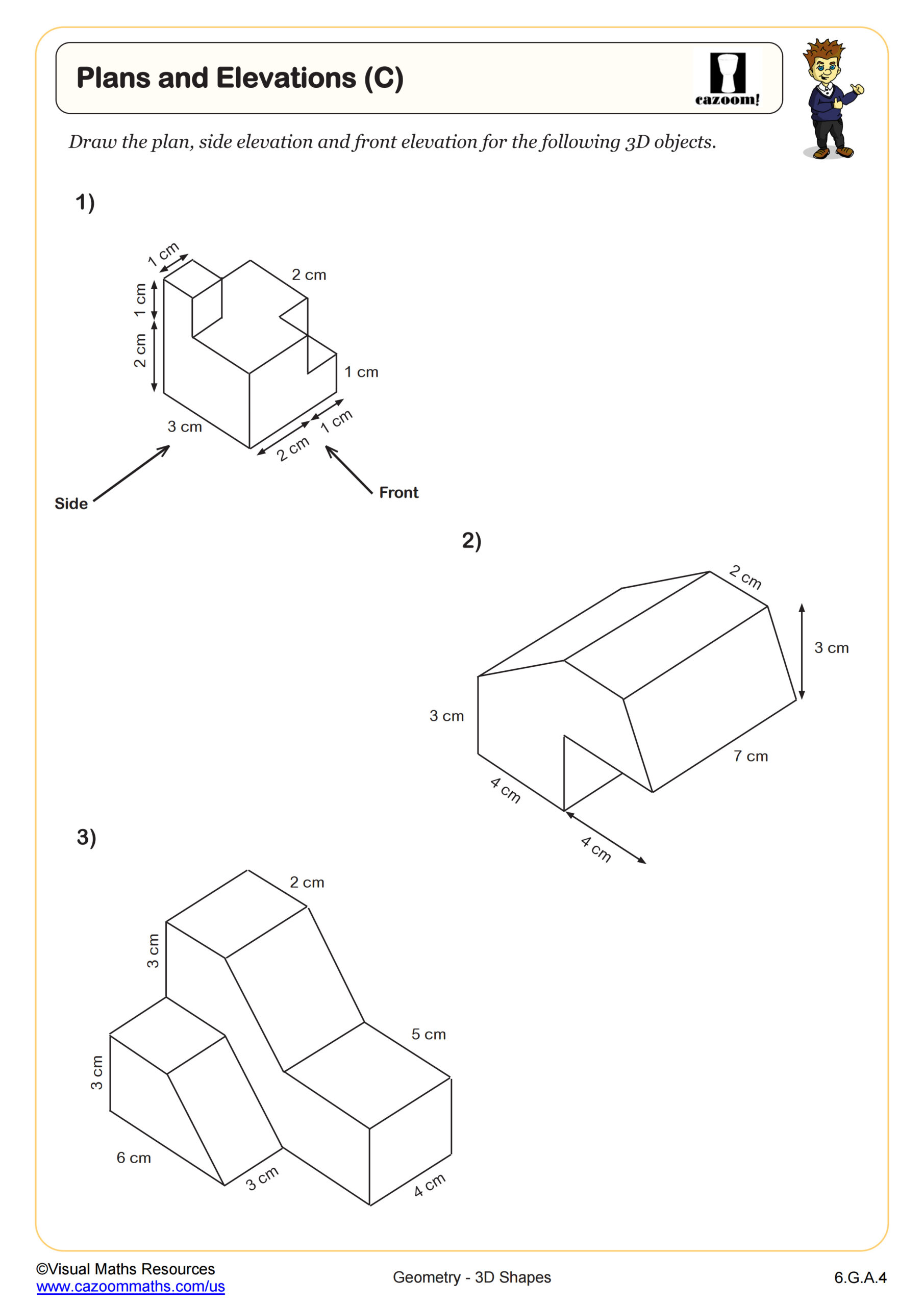 Plans and Elevations (C) Worksheet | Fun and Engaging 6th Grade PDF ...