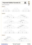 Polynomial Addition Pyramids (A) Worksheet | PDF Printable Algebra ...