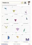 Rotations (A) Worksheet | PDF Printable Geometry Worksheet