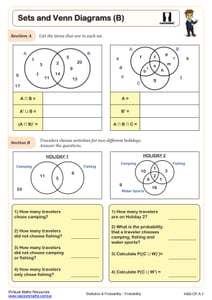 Sets and Venn Diagrams (A) Worksheet | Fun and Engaging Geometry PDF ...