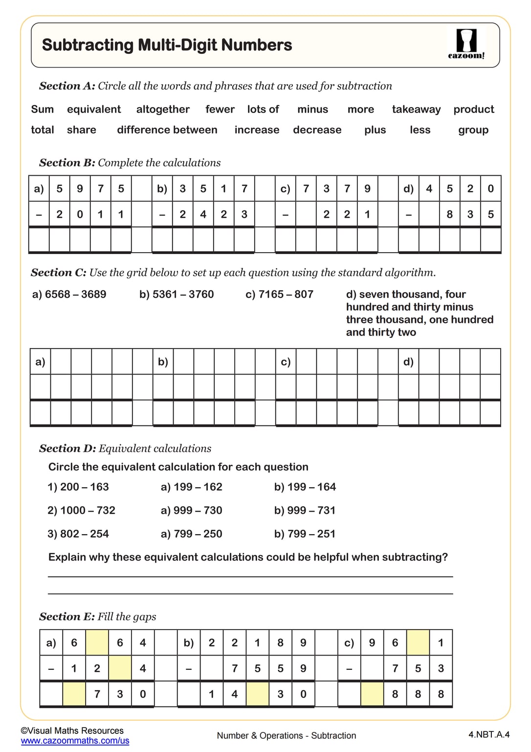 Subtracting Integers with Counters Worksheet | Fun and Engaging 7th ...