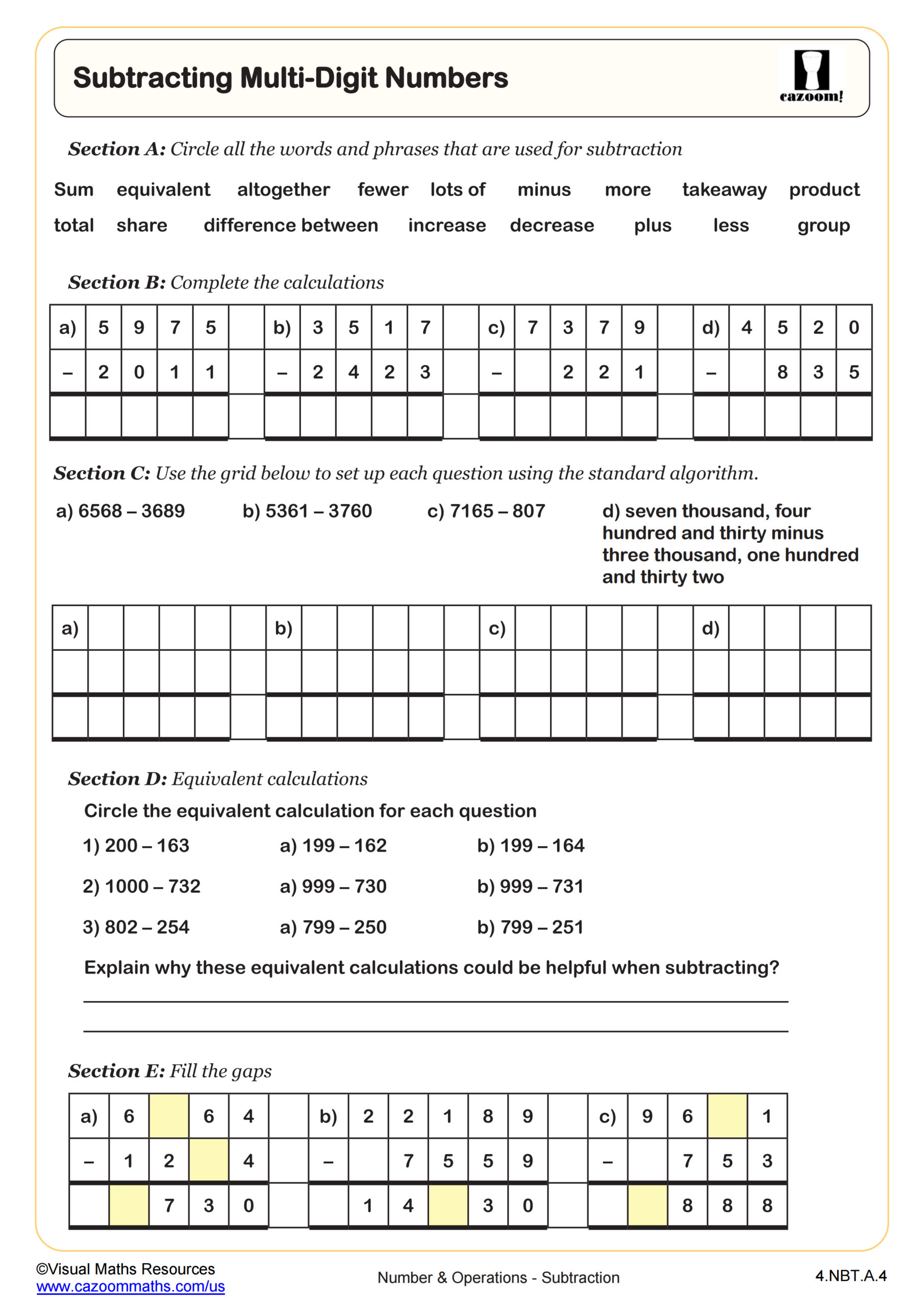 Dividing with One and Two Digit Divisors (A) Worksheet | Fun and ...