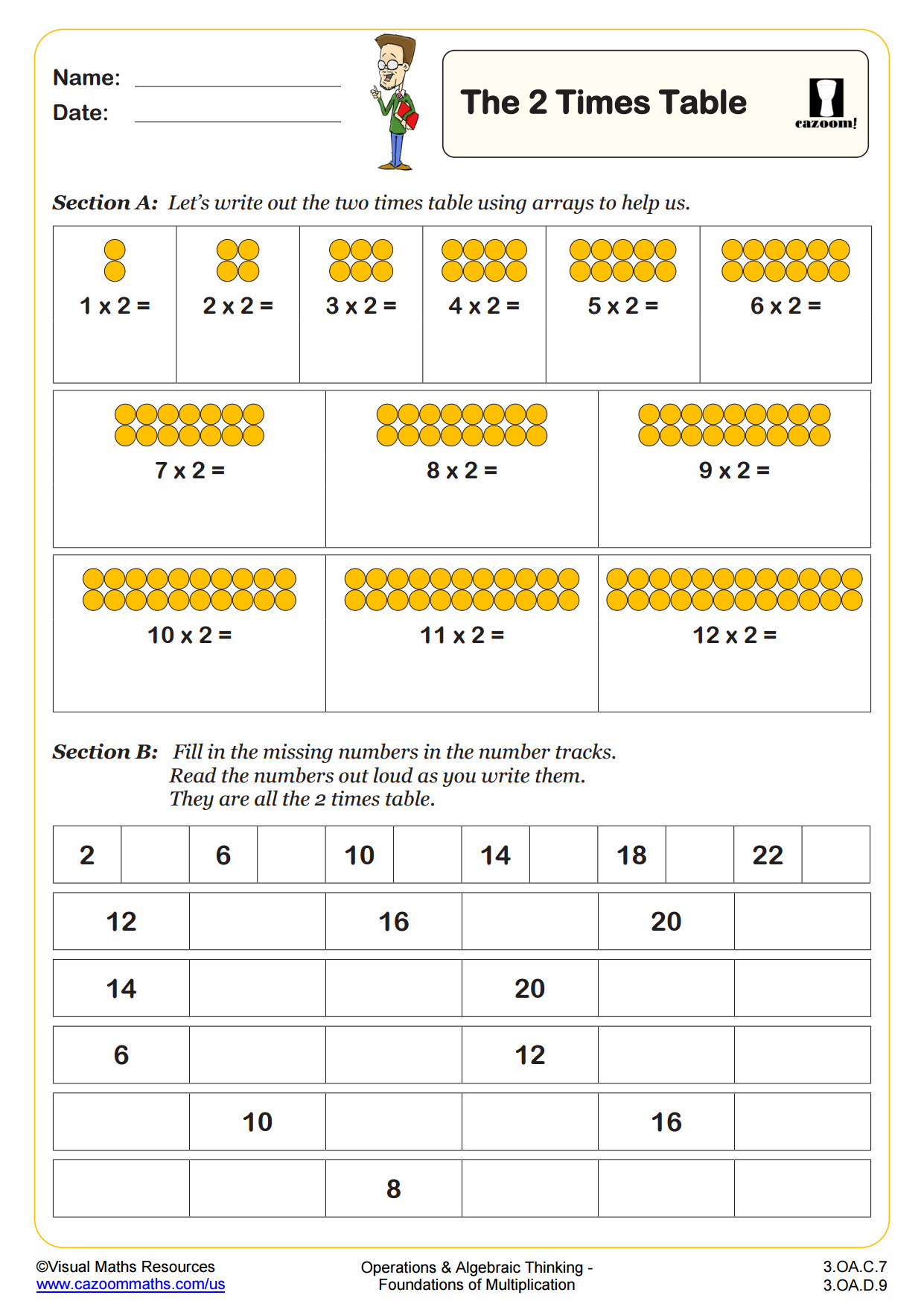 The Ten Times Table | PDF printable Operations and Algebraic Thinking ...