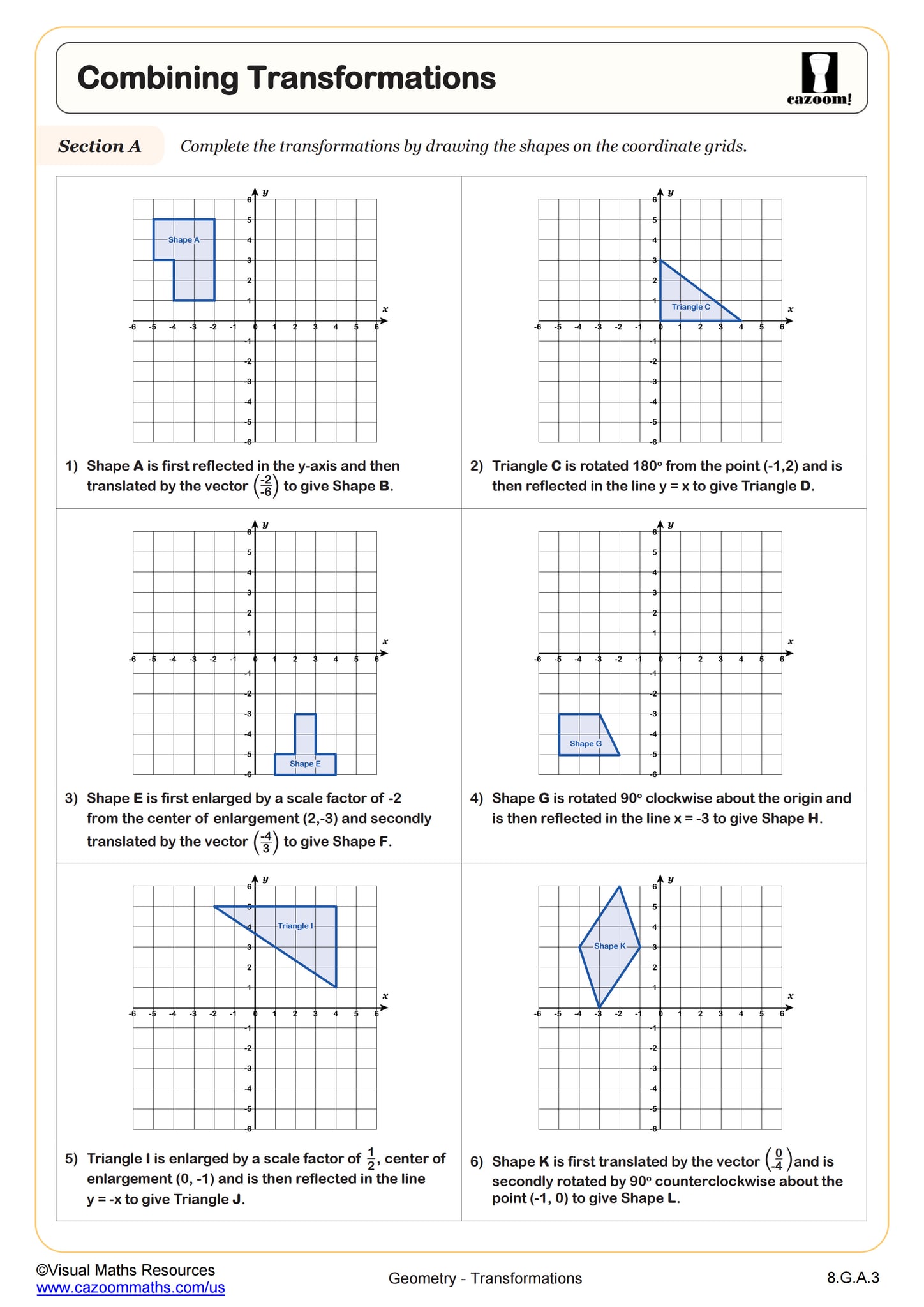 Transformations Of Trigonometric Functions B Worksheet Algebra Ii