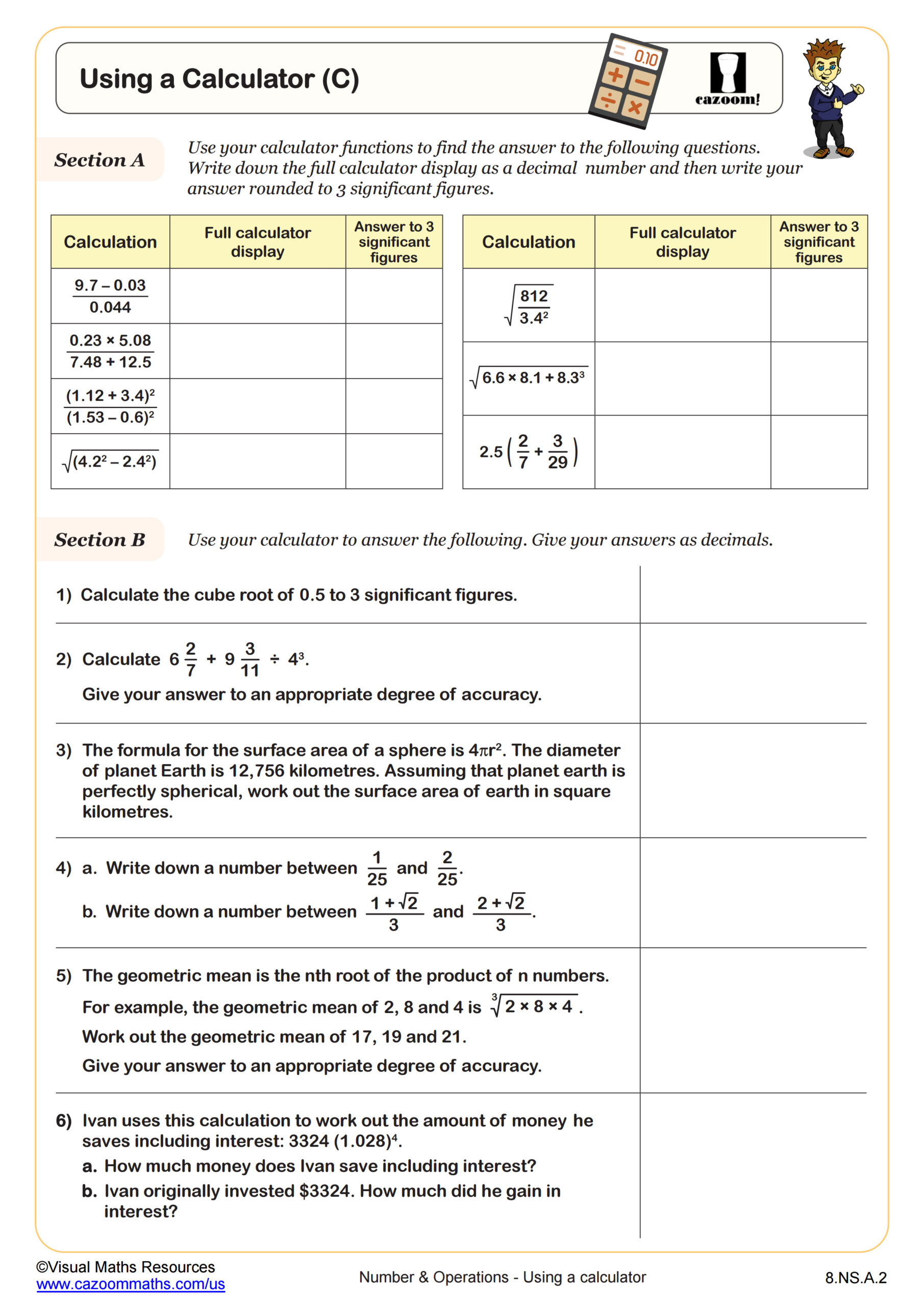 Fun Using a Calculator Math Worksheets | Printable PDF Worksheets ...