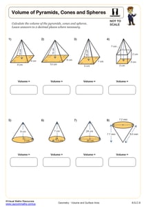 Volume of 3D Shapes Worksheet | Fun and Engaging 8th Grade PDF Worksheets