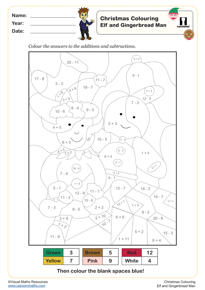 Festive Christmas Maths Worksheets | Cazoom Maths