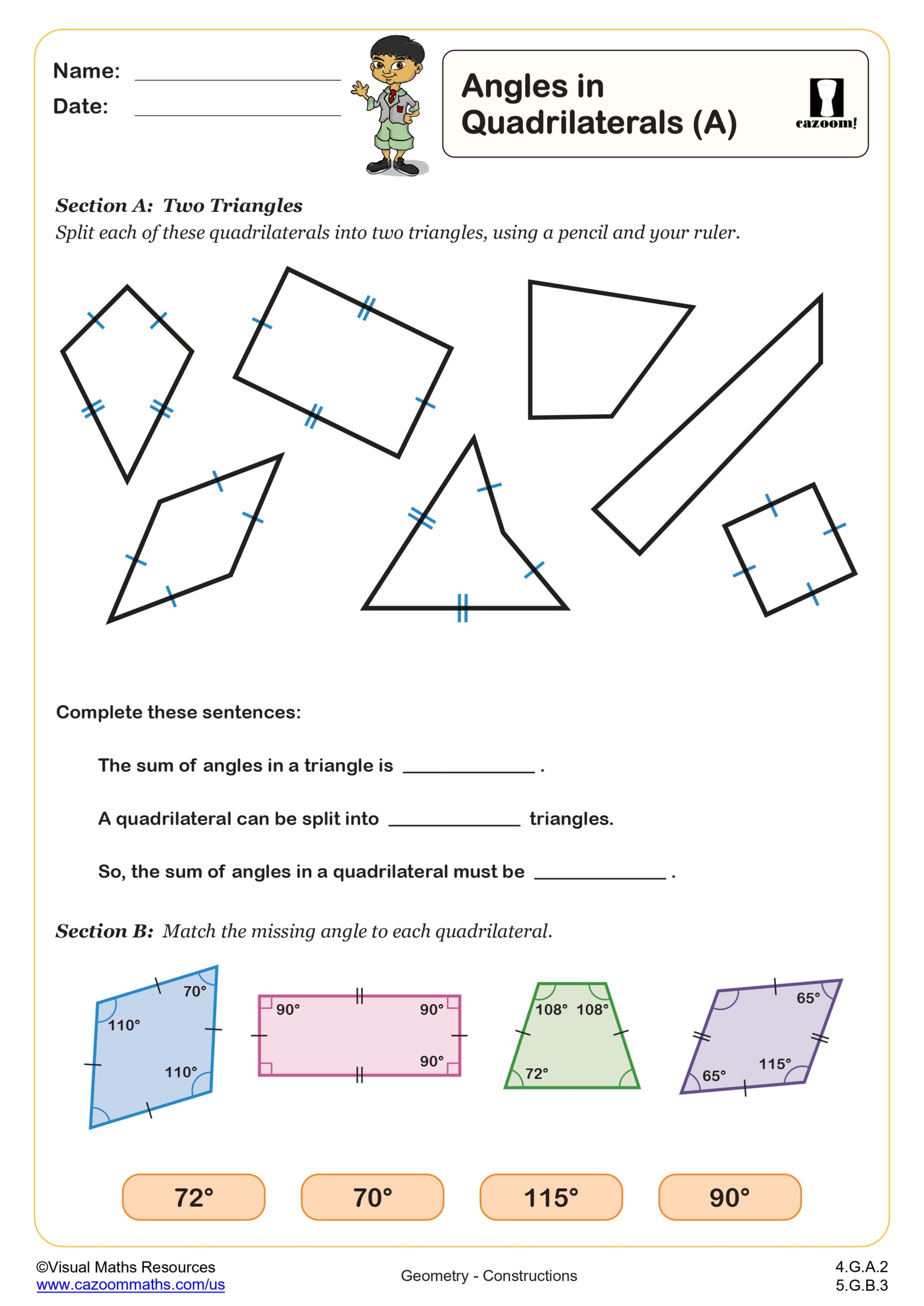 5.G.B.3 Worksheets | Printable 5th Grade Math Worksheets | Cazoom Math