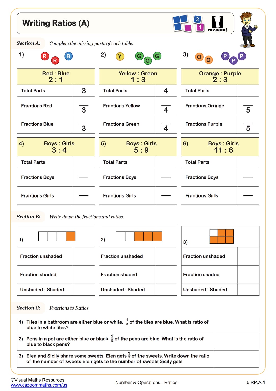 6th Grade Math Questions | Download Printable Maths Worksheets