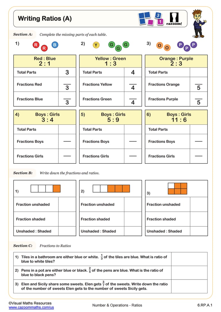 6th Grade Math Worksheets | Printable PDF Worksheets