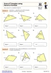 Area of Triangles using Heron's Formula Worksheet | Fun and Engaging ...