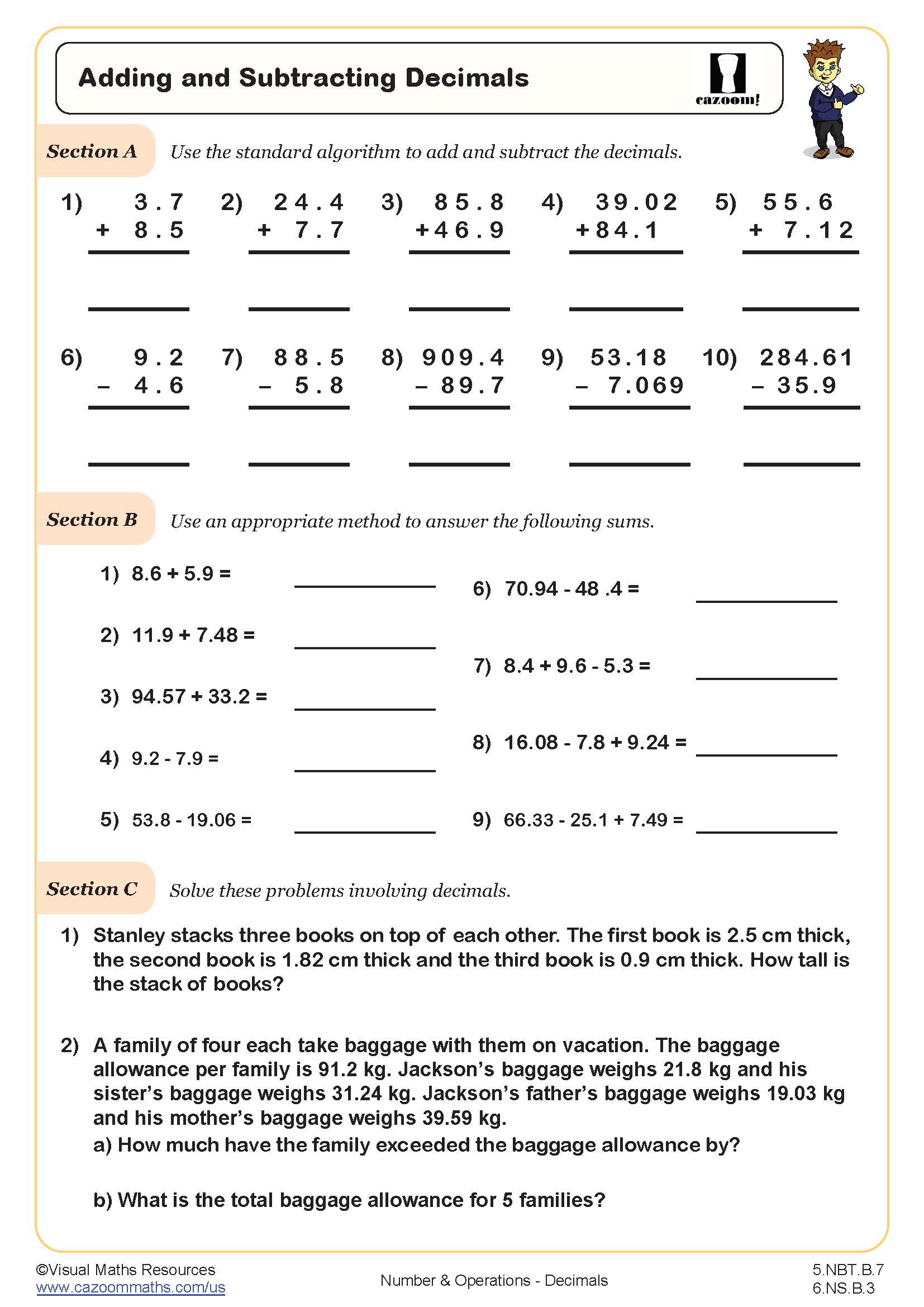 5th Grade Math Worksheets PDF | Printable PDF Worksheets