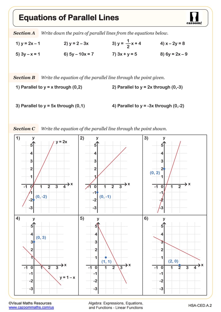 Integrated Math 1 Worksheets with Answers PDF | Printable Math 1 Worksheets