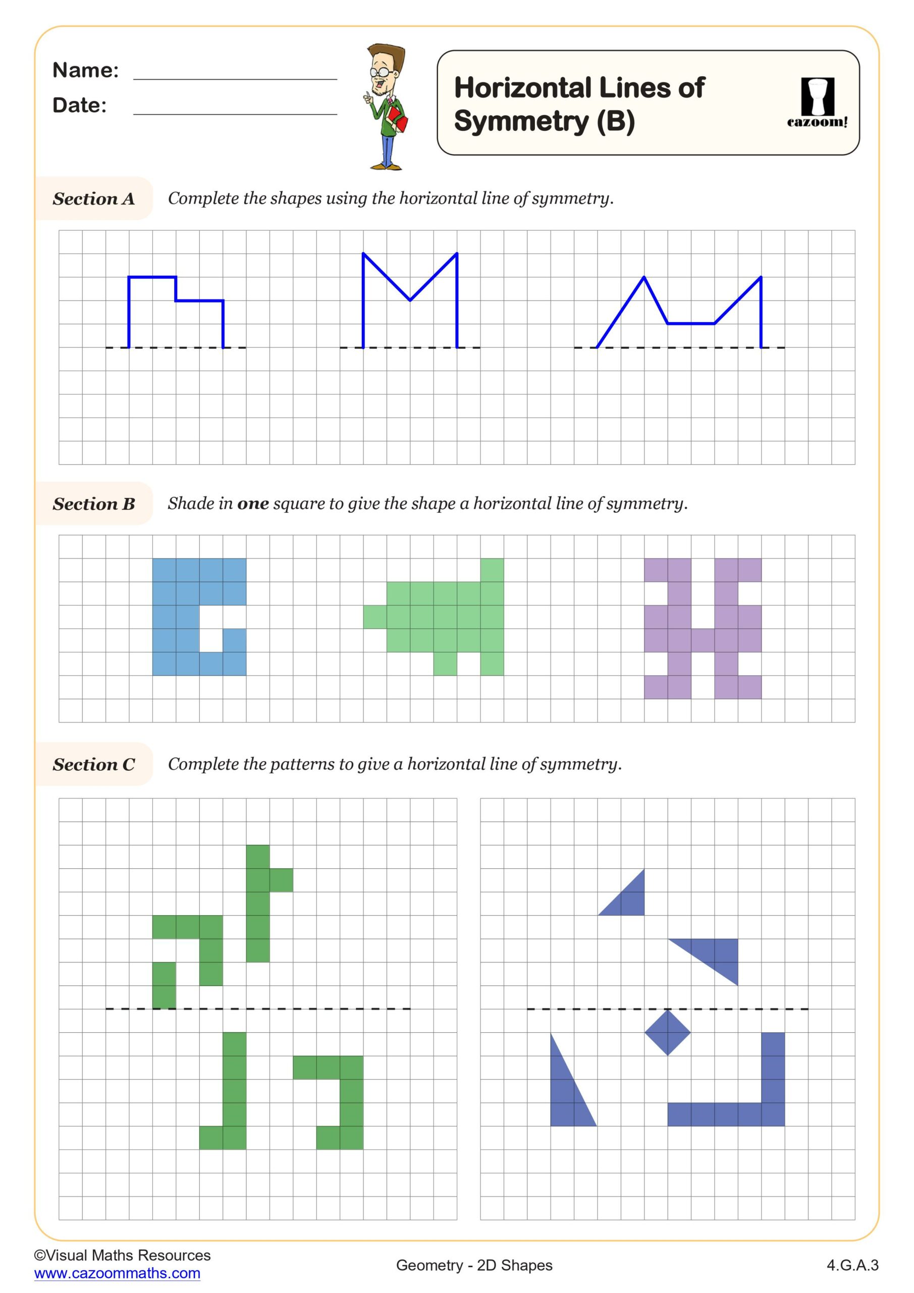 2D Shapes Worksheets | Common Core Aligned Worksheets | Cazoom Math