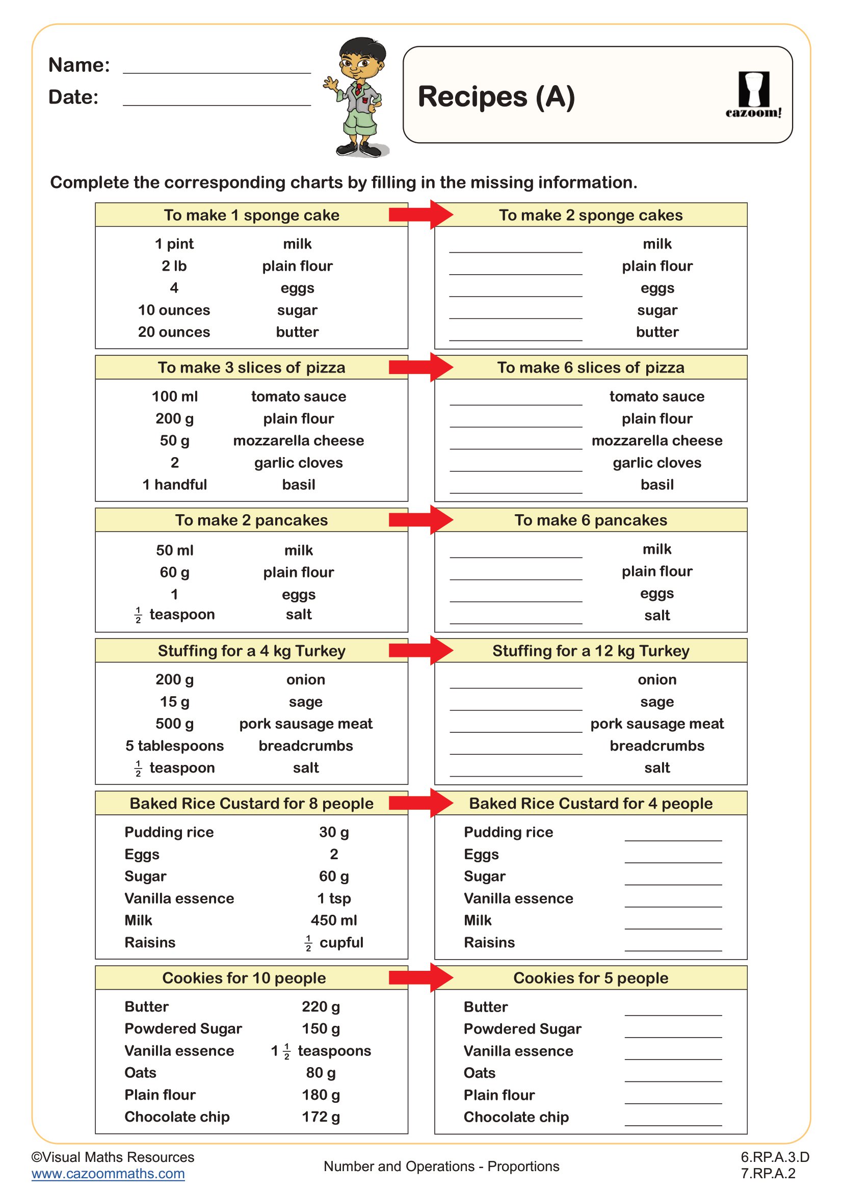 Proportion Worksheets PDF | Direct Proportion Worksheet with Answers ...