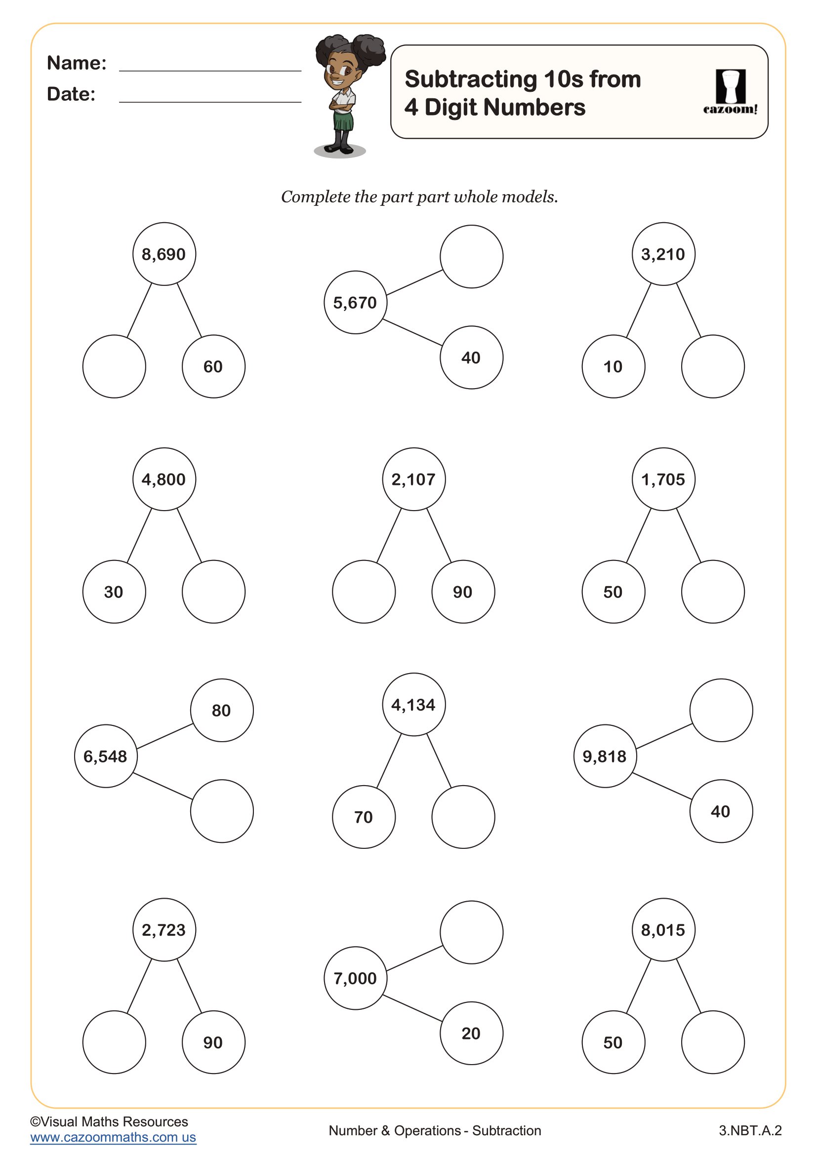 2nd Grade Number and Operations in Base Ten Worksheets | PDF Printable ...