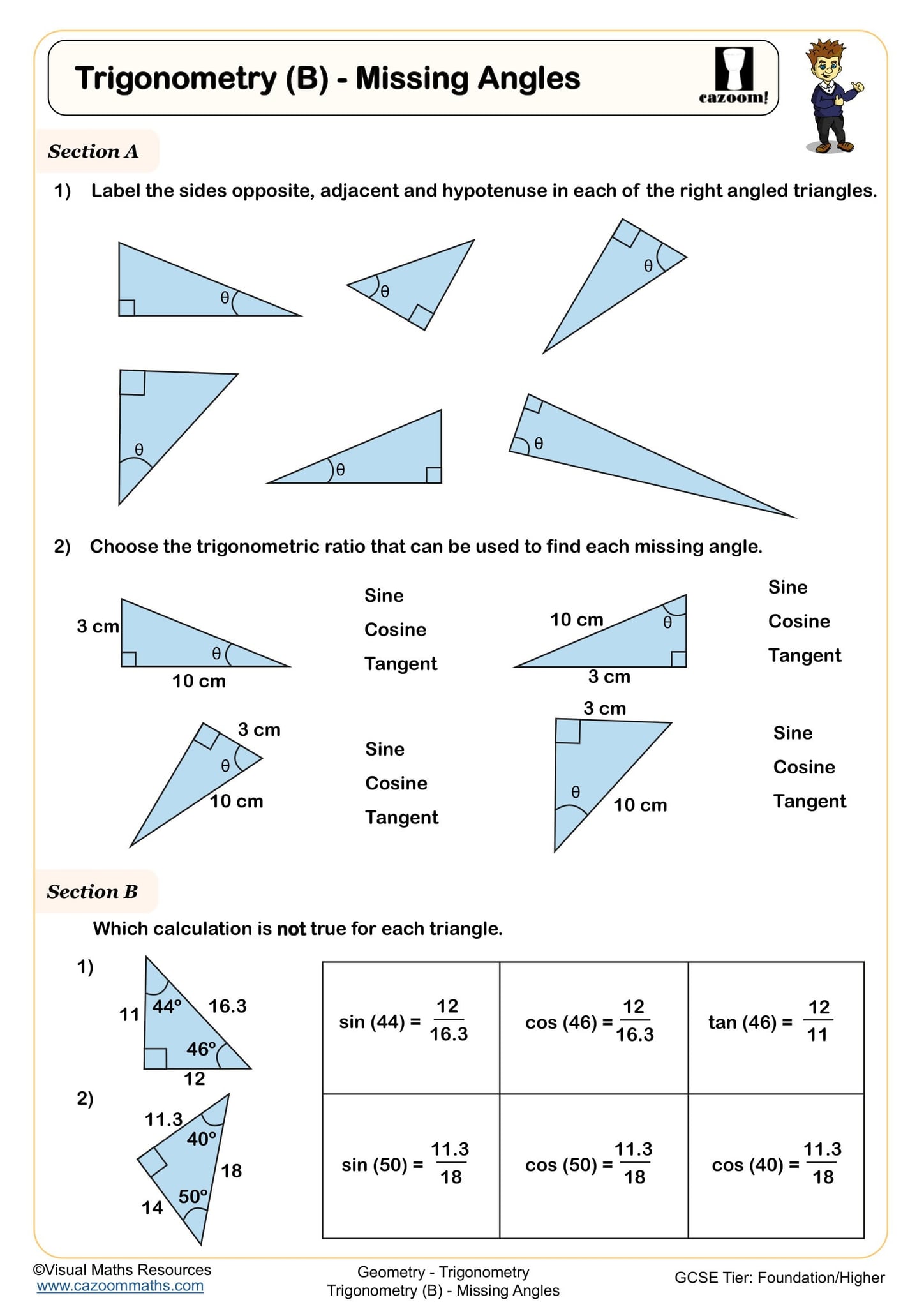 Proving Circle Theorems: Inscribed Quadrilaterals Worksheet| Fun and ...