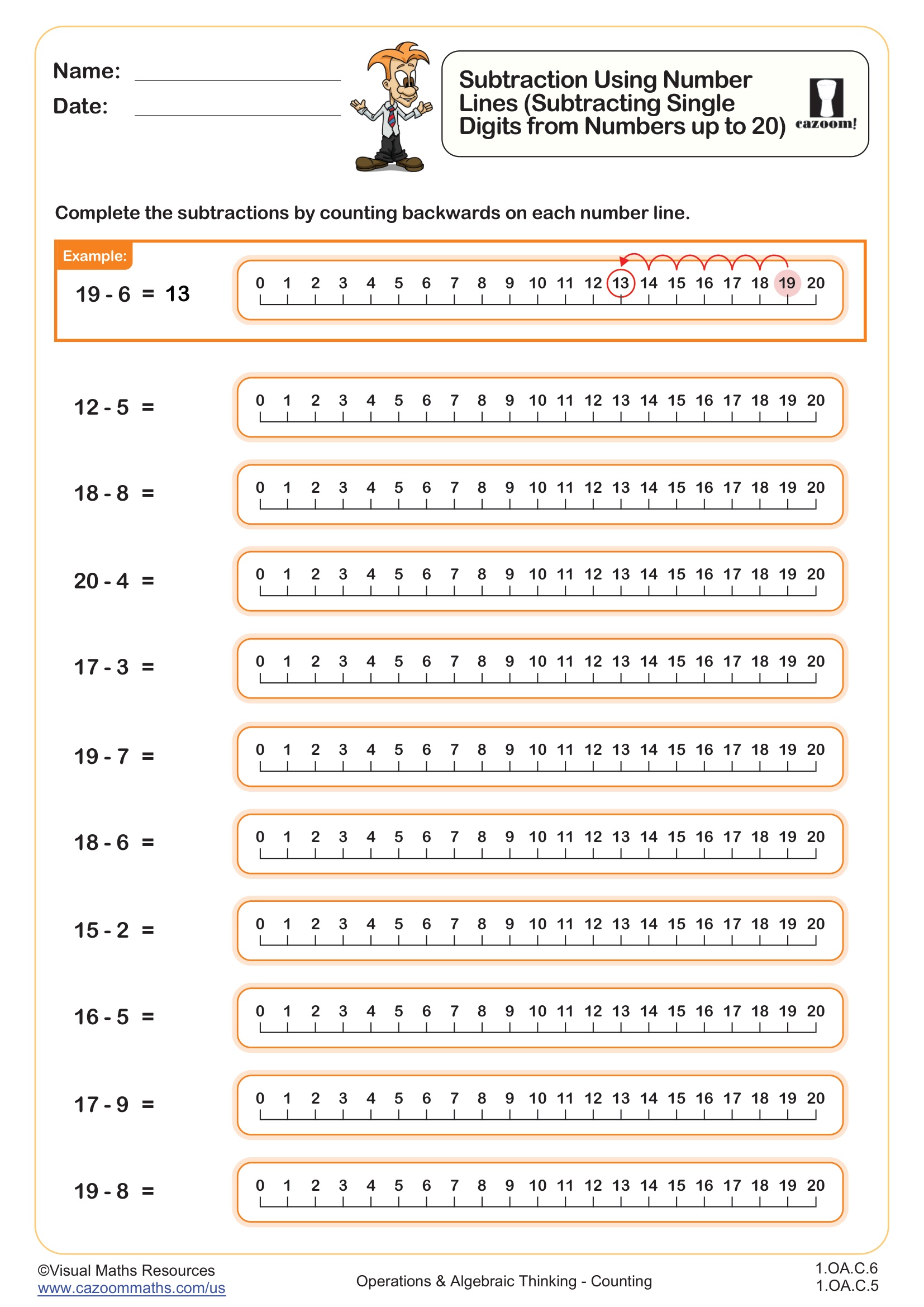 1st Grade Counting Worksheets | PDF Printable Worksheets | Cazoom Math