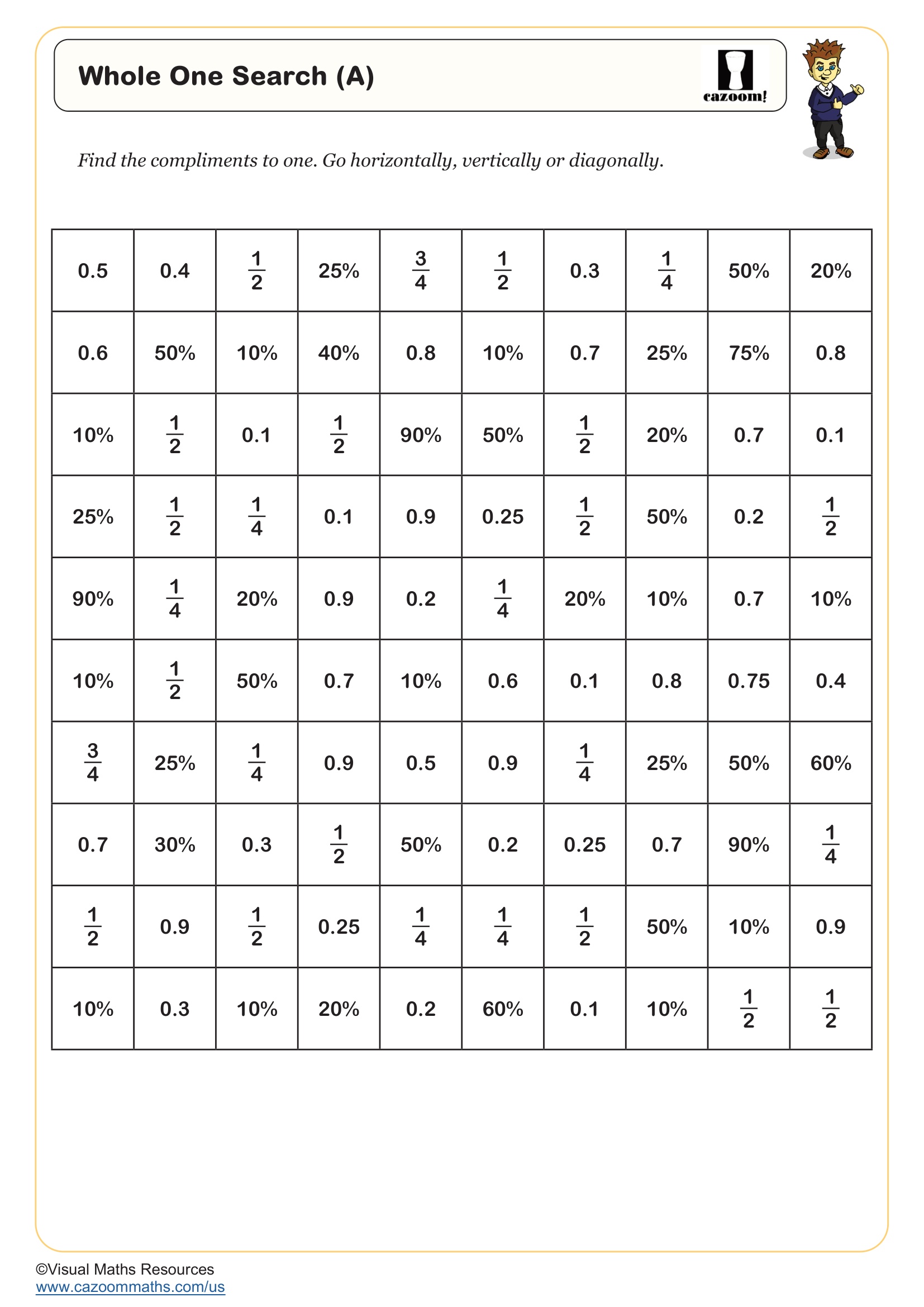 Whole One Search | FREE Teaching Resources