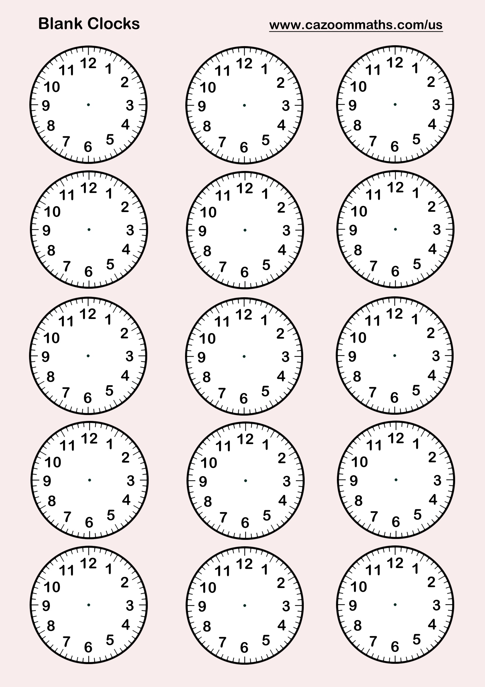 Blank Clocks | FREE Teaching Resources