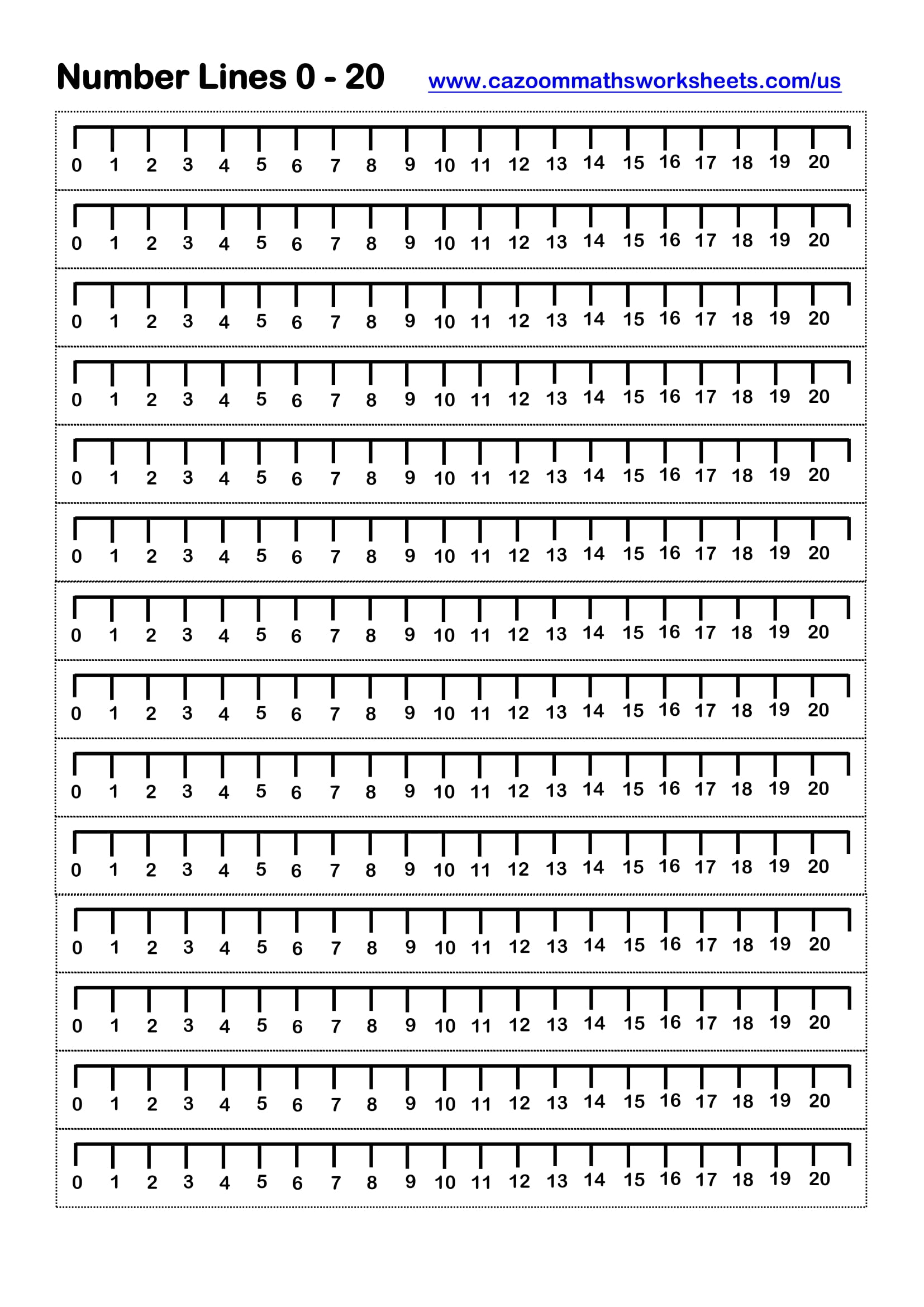 Number Lines to 20 | FREE Teaching Resources