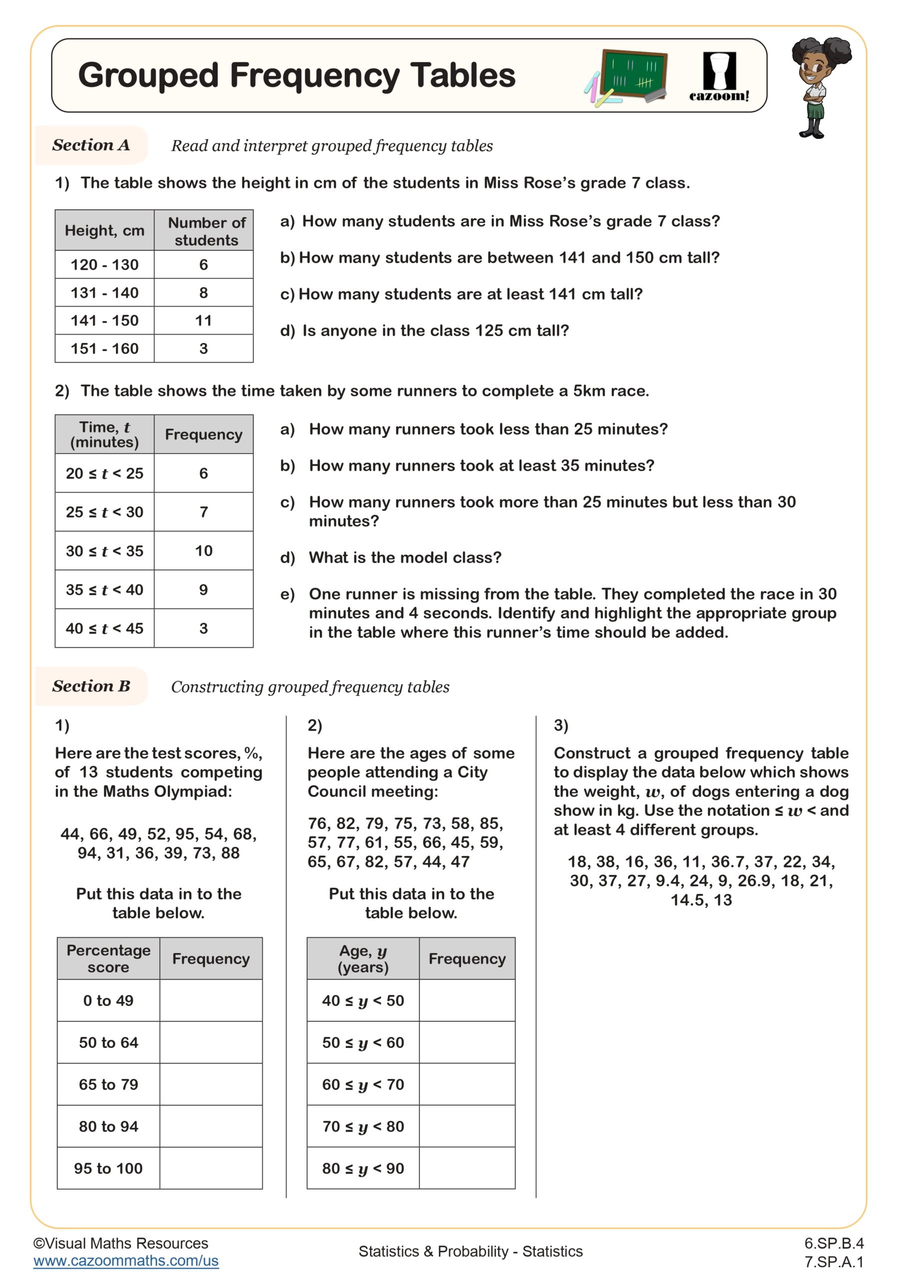 Statistics Worksheets With Answers | Printable PDF Math Worksheets ...