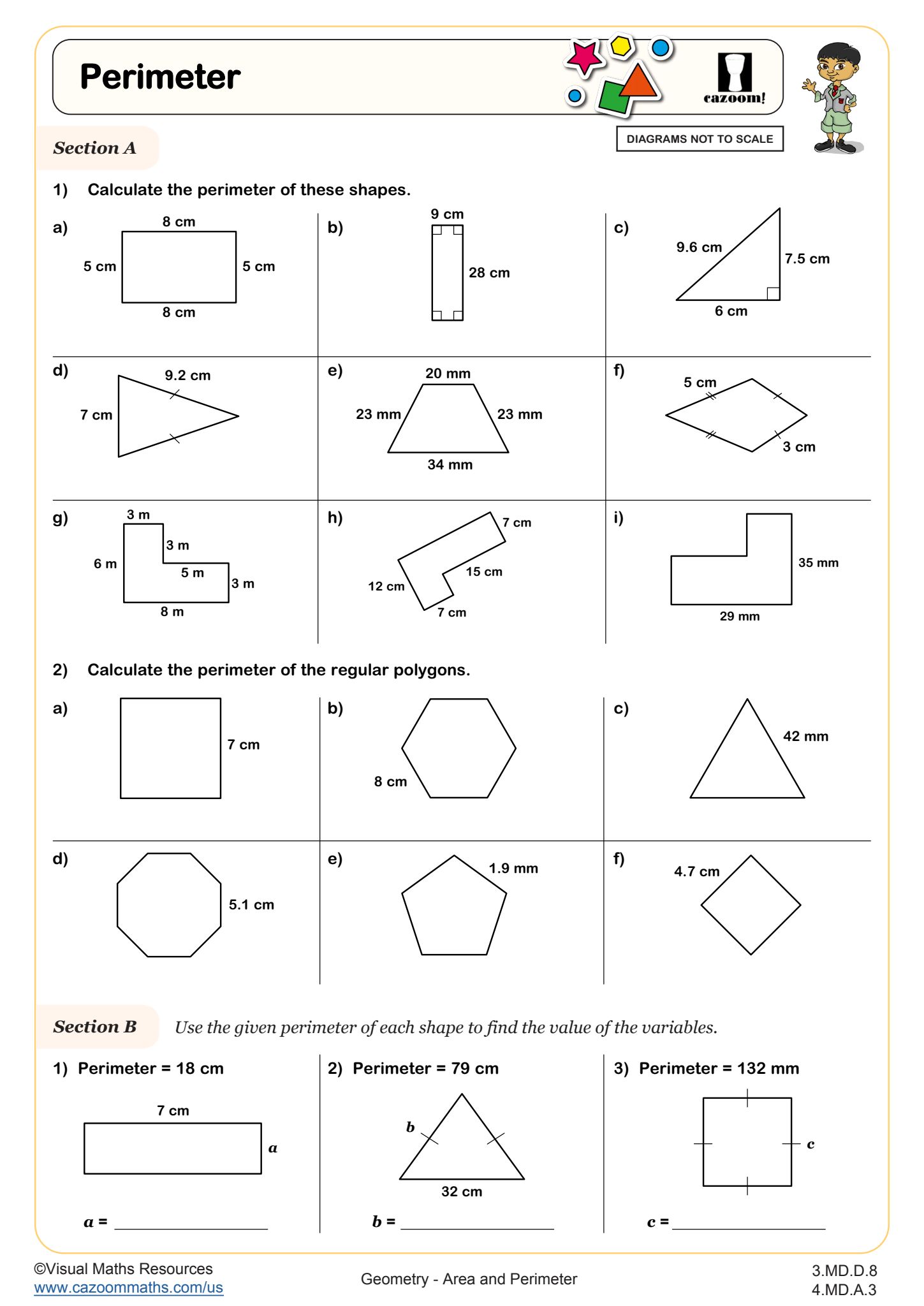 Perimeter Worksheet | Fun and Engaging 3rd Grade and 4th Grade Geometry ...
