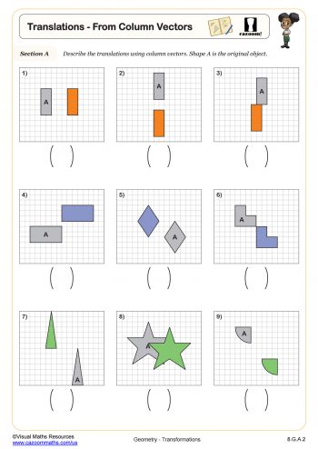 Transformations Math Worksheets
