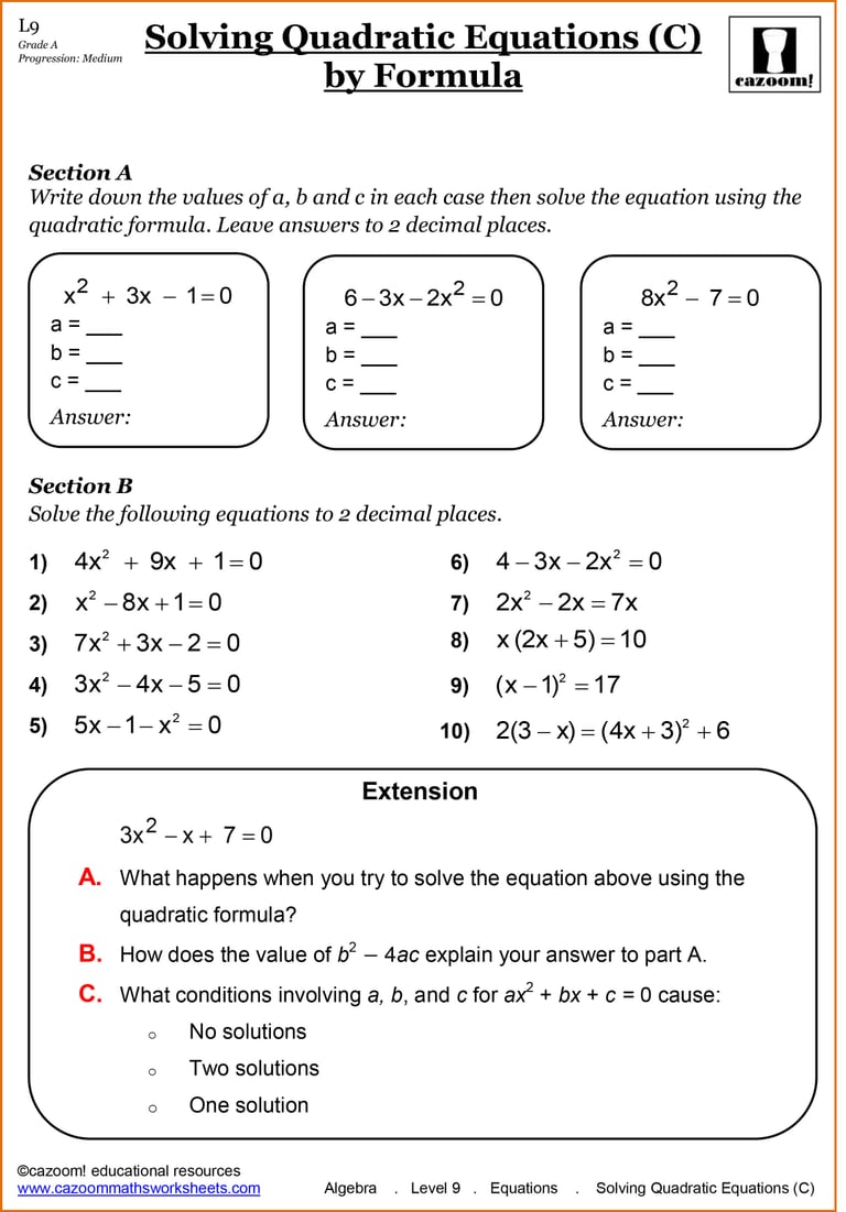 PDF Year 11 Maths Worksheets | Fun and engaging worksheets